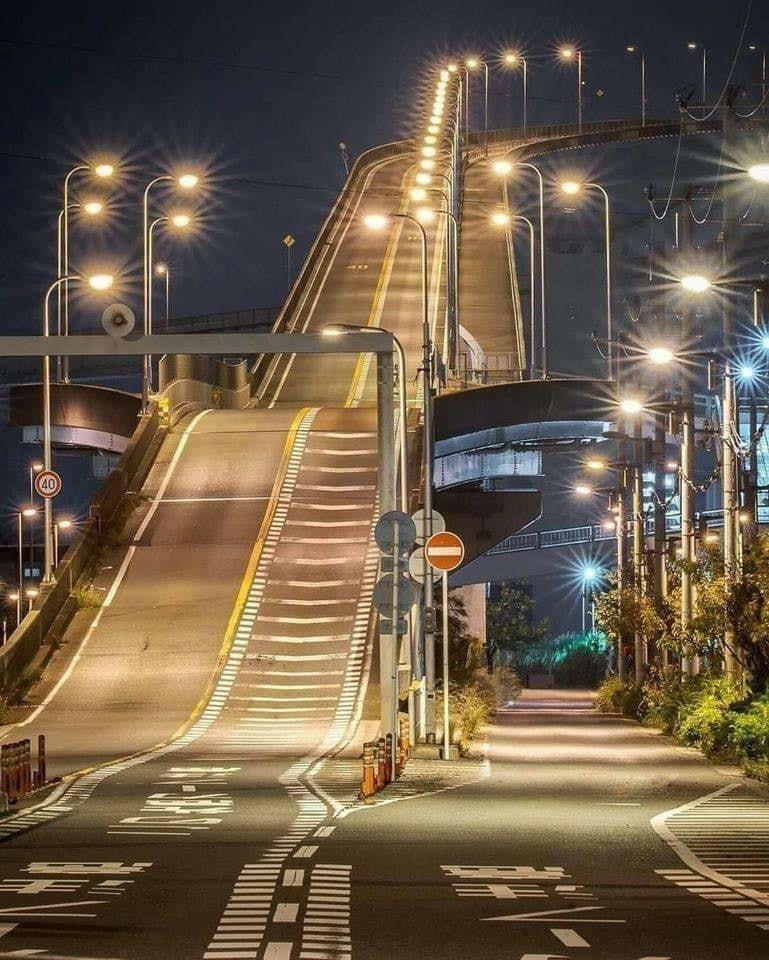 ทำความรู้จักสะพาน Eshima Ohashi Bridge ดูเหมือนชันมาก